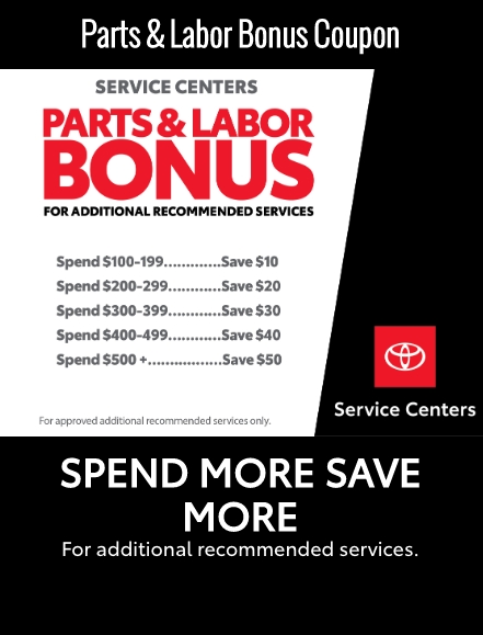 PARTS & LABOR BONUS COUPON